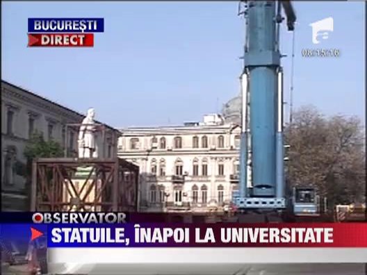 Statuile lui Mihai Viteazul, Gheorghe Lazar, Spiru Haret, Heliade ...