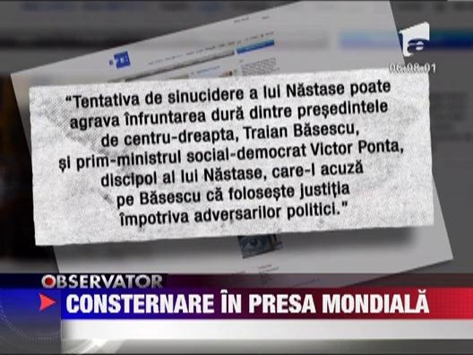 Consternare in presa mondiala dupa incercarea de sinucidere a lui ...
