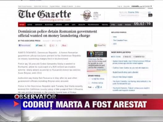 Codrut Marta a fost arestat in Republica Dominicana | Observatornews.ro