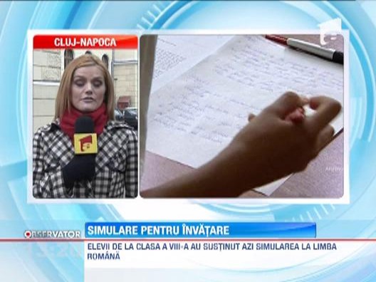 Elevii claselor a VIII-a au sustinut simularea la limba romana | Observatornews.ro