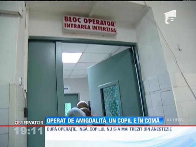 Un copil din Timişoara a intrat în comă după o operaţie de amigdale ...