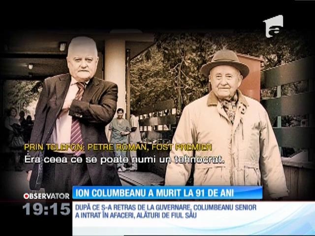 Ion Columbeanu a murit la vârsta de 91 de ani | Observatornews.ro
