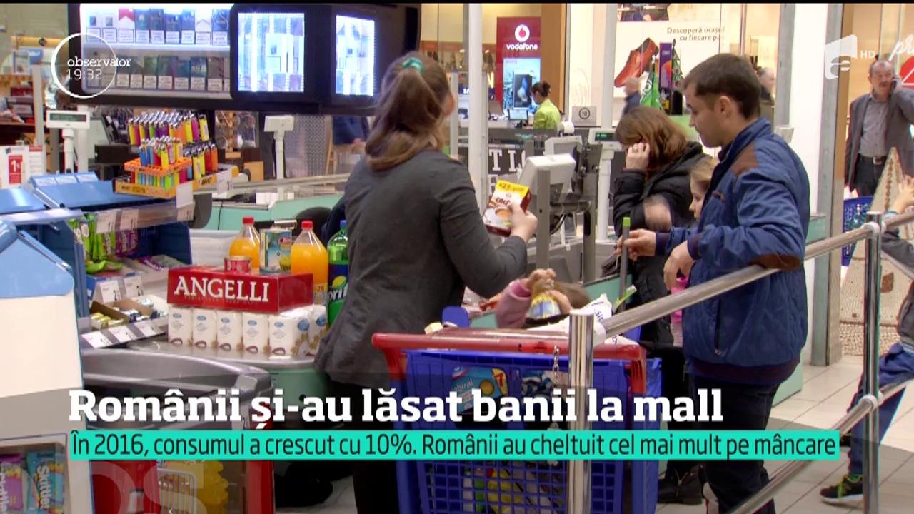 În 2016, consumul a crescut cu 10%. Românii au cheltuit cel mai mult pe ...