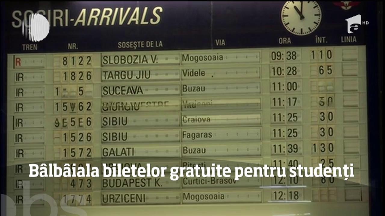 Bâlbâiala biletelor gratuite pentru studenti. Sistemul online pentru ...