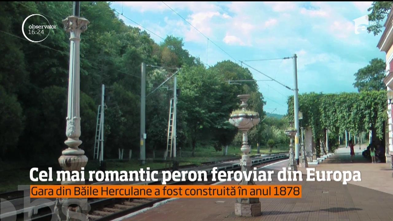 Gara din Băile Herculane are cel mai romantic peron din Europa | Video ...