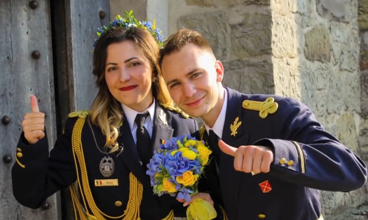Ana-Maria și Ciprian, tinerii militari care au devenit soț și soție ...