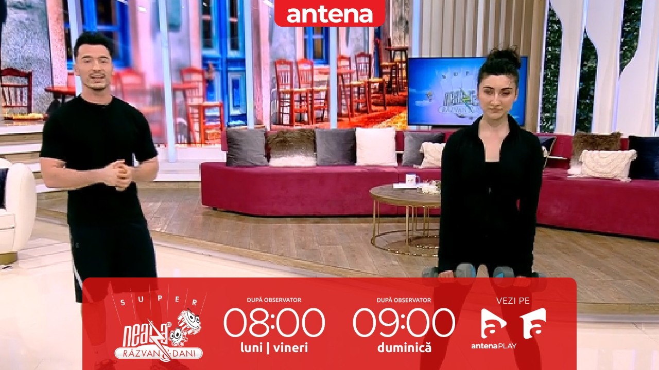 Super Neatza, 25 ianuarie 2023. Fitness cu Flavius Ursachi: Antrenament ... Super Neatza, 25 ianuarie 2023. Fitness cu Flavius Ursachi: Antrenament ...