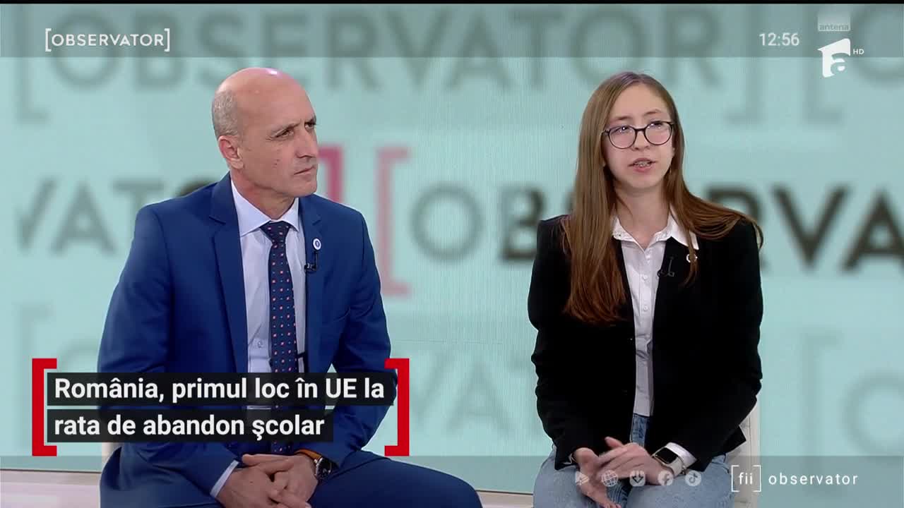 Miruna Croitoru, reprezentant al Consiliului Elevilor, şi secretarul de stat Sorin Ion, despre ...