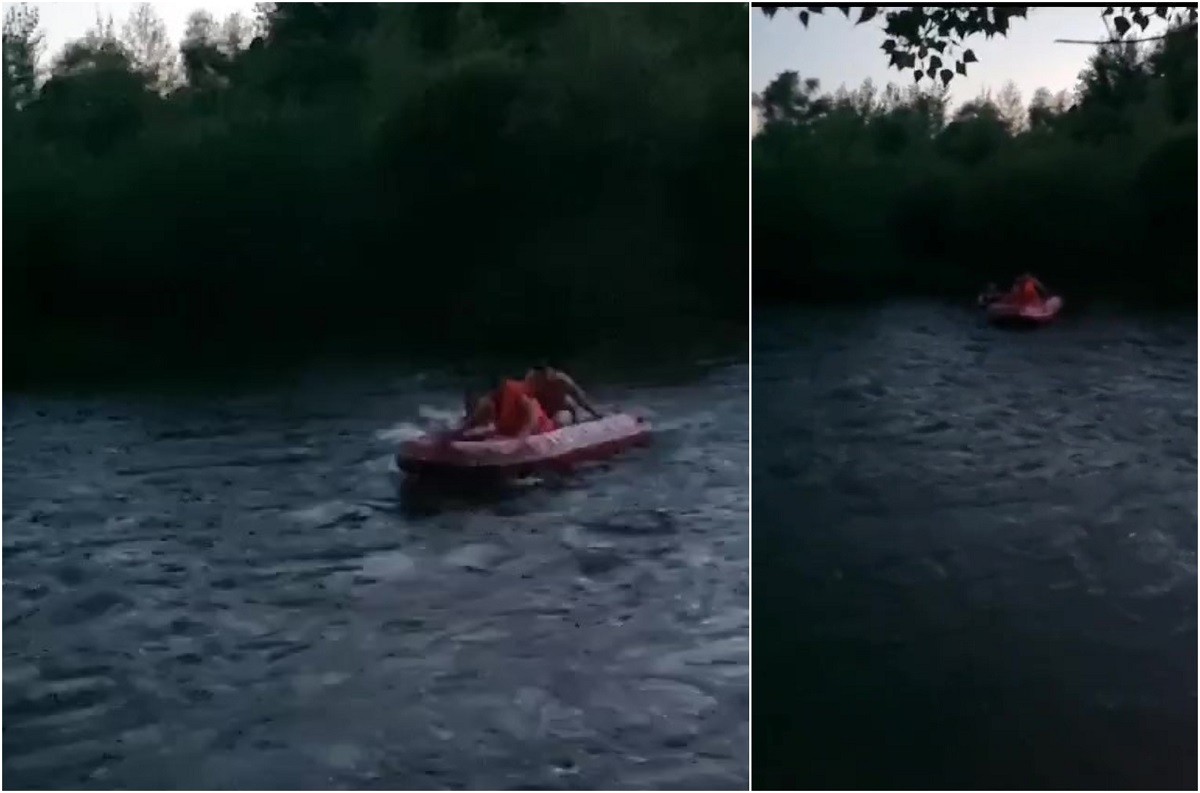 Doi adulţi şi un copil, salvaţi după ce s-au blocat pe râul Strei ...