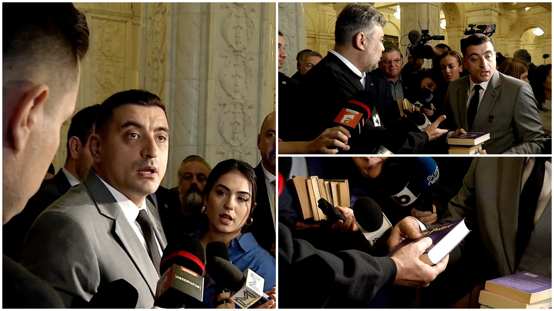 De ce i-a dăruit George Simion lui Marcel Ciolacu o carte cu Harry ...
