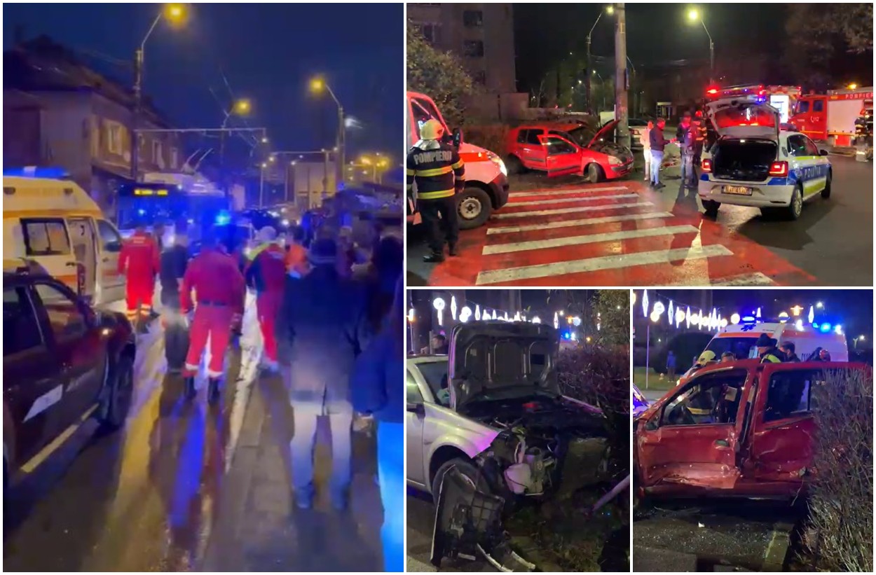 Val de accidente, seara trecută, pe drumurile din Baia Mare. Două fete ...