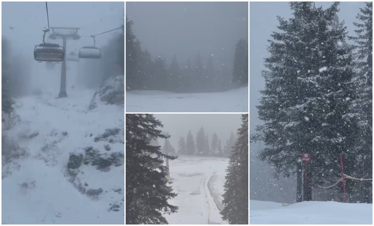 A venit iarna, la munte. Ninge de ore bune, iar în zona Masivului ...