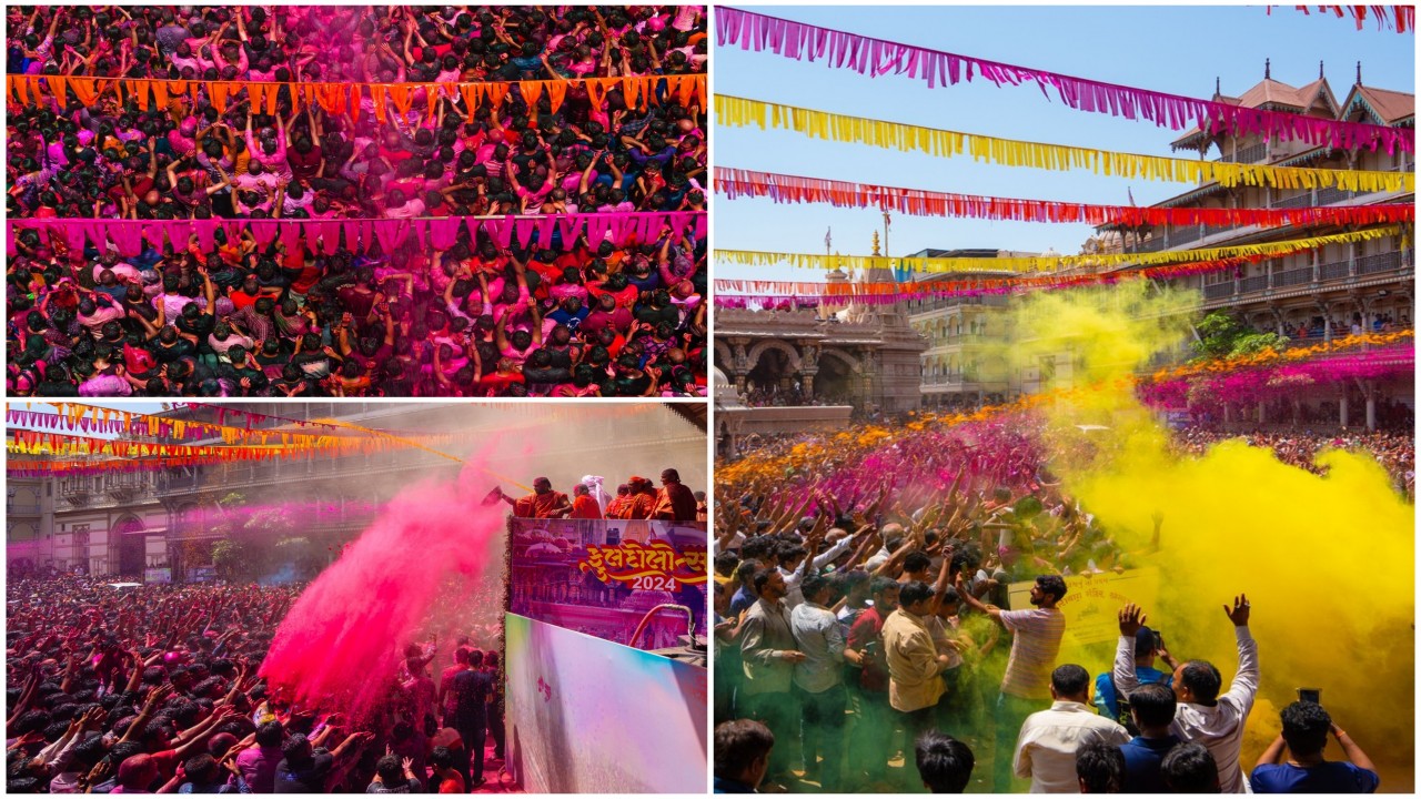 Explozie de culoare în toată India. Festivalul Holi, sărbătorit de ...