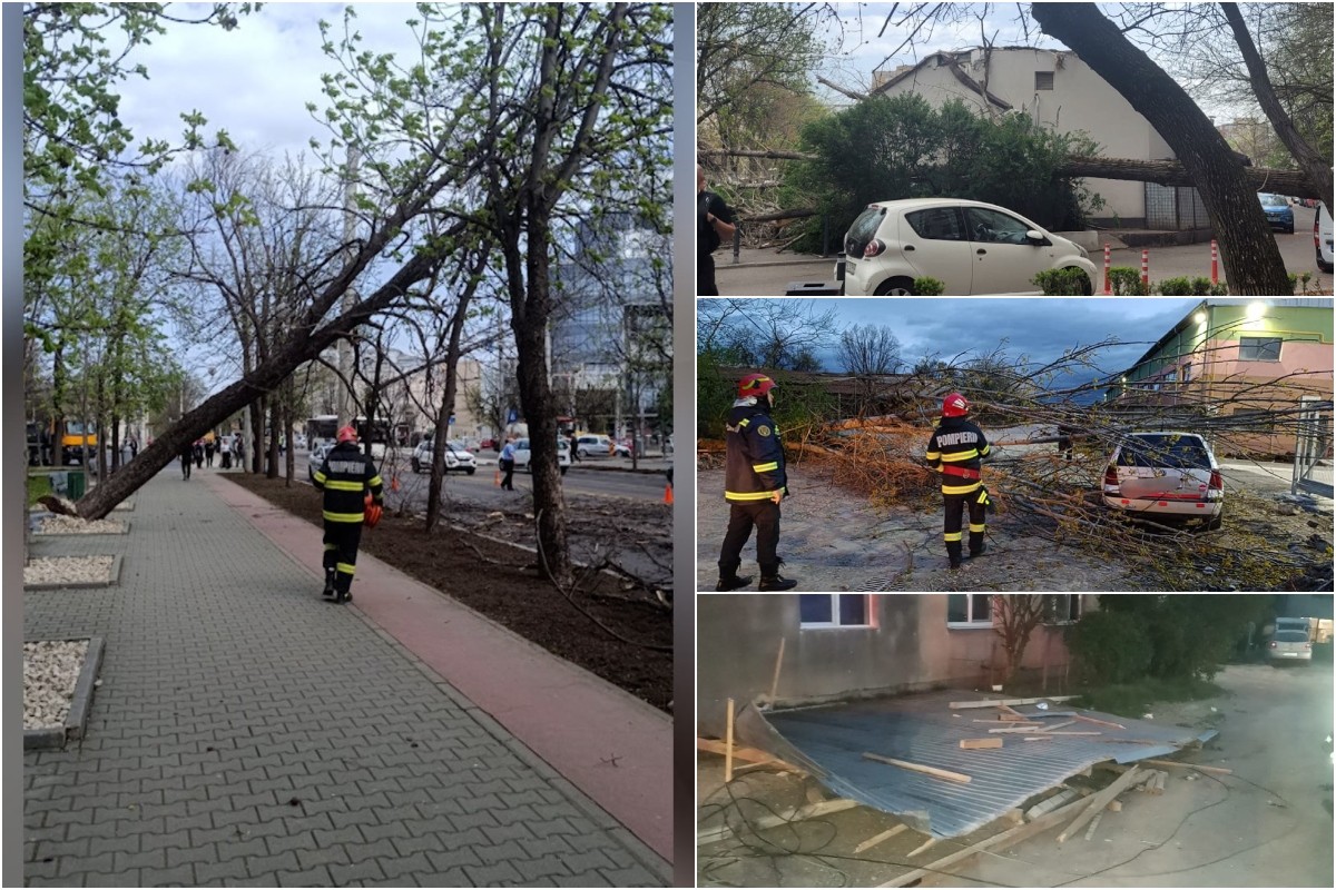 Rafale de vânt puternice în Hunedoara. Un acoperiş a fost smuls, iar ...
