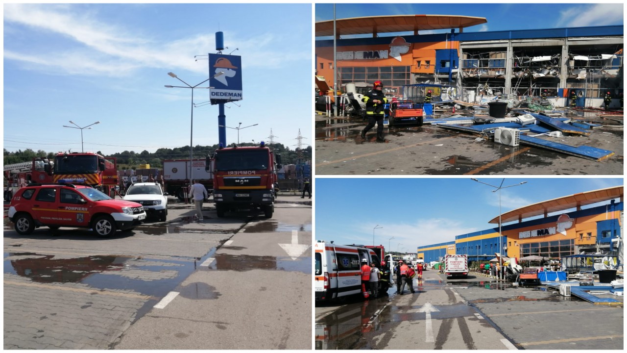 Imagini filmate imediat după explozia de la Dedeman Botoşani. Magazinul ...