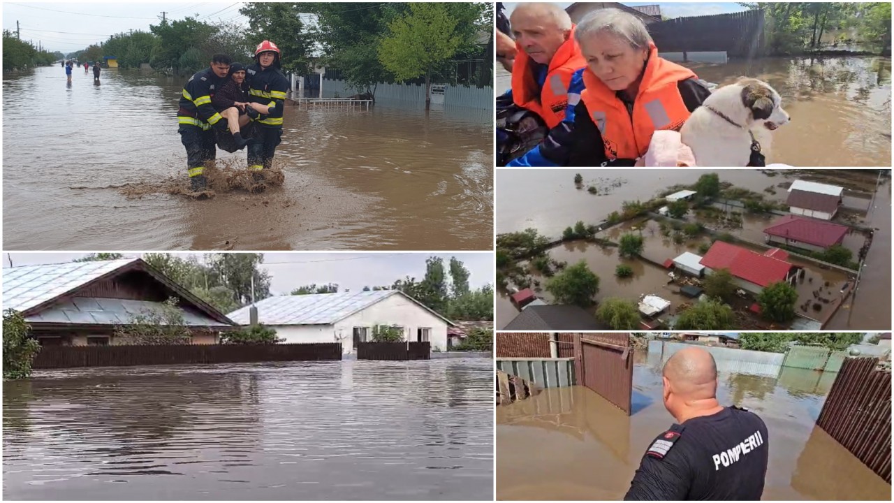 În satul Corod din Galaţi, o bătrână luată de viitură a fost găsită ...