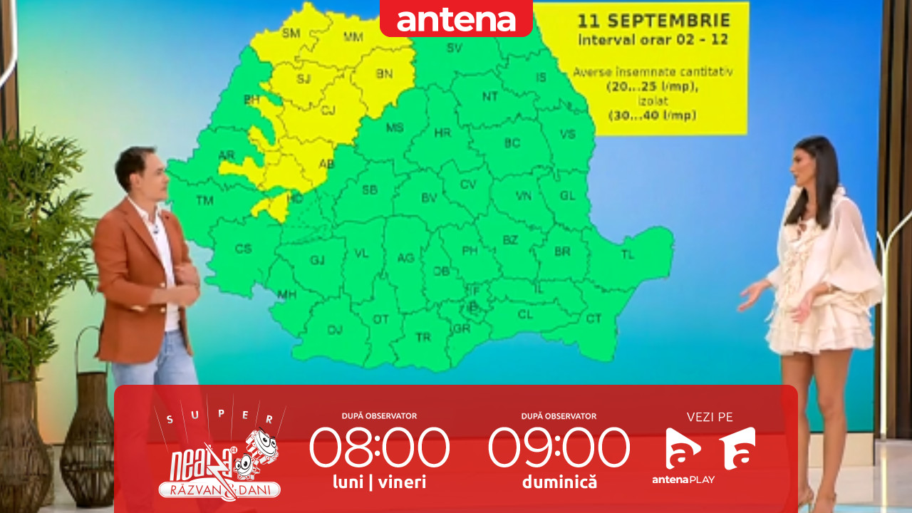 Super Neatza, 11 septembrie 2025. Prognoza meteo cu Ramona Olaru: Cer mai mult acoperit și ...