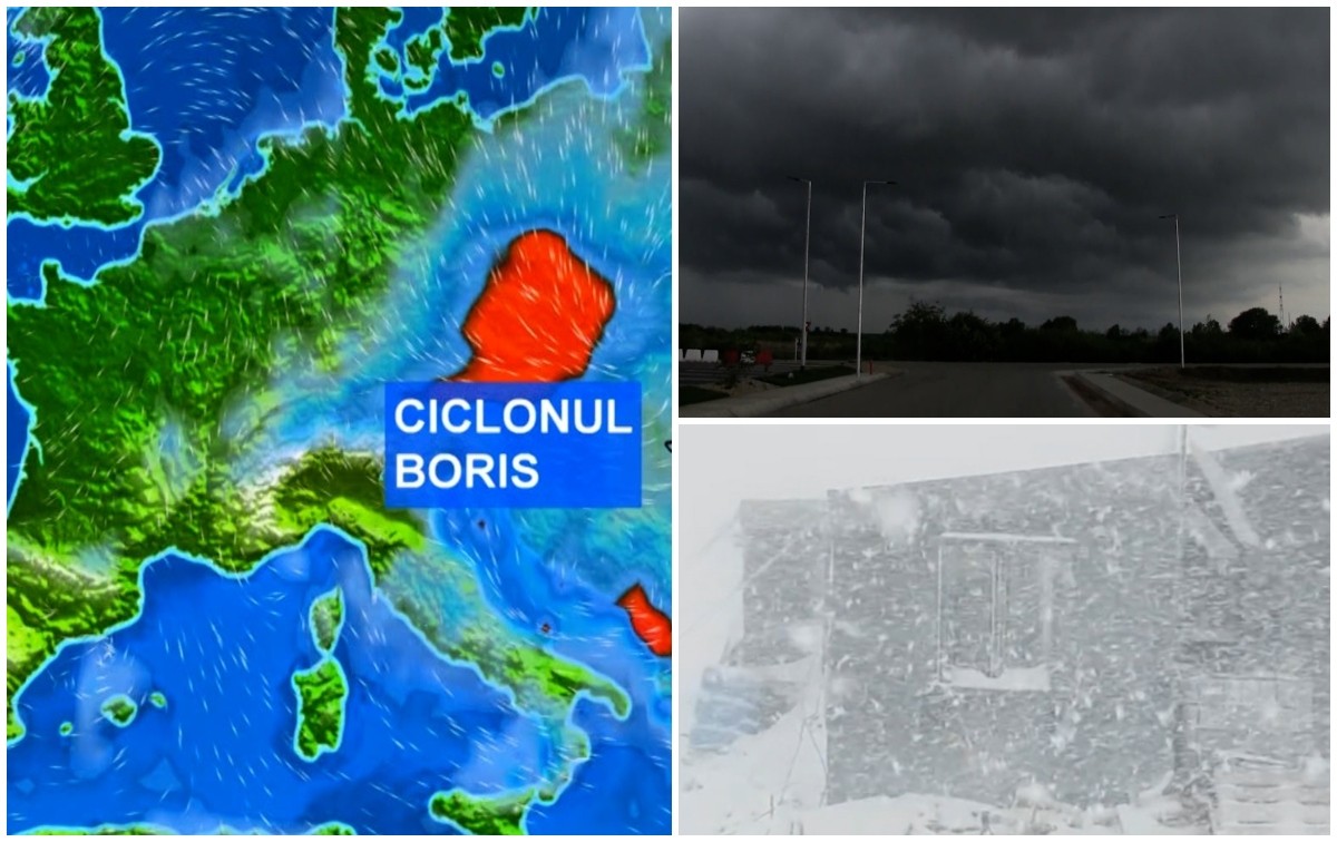 Ciclonul "Boris" loveşte România şi aduce ninsori în weekend. Zonele ...
