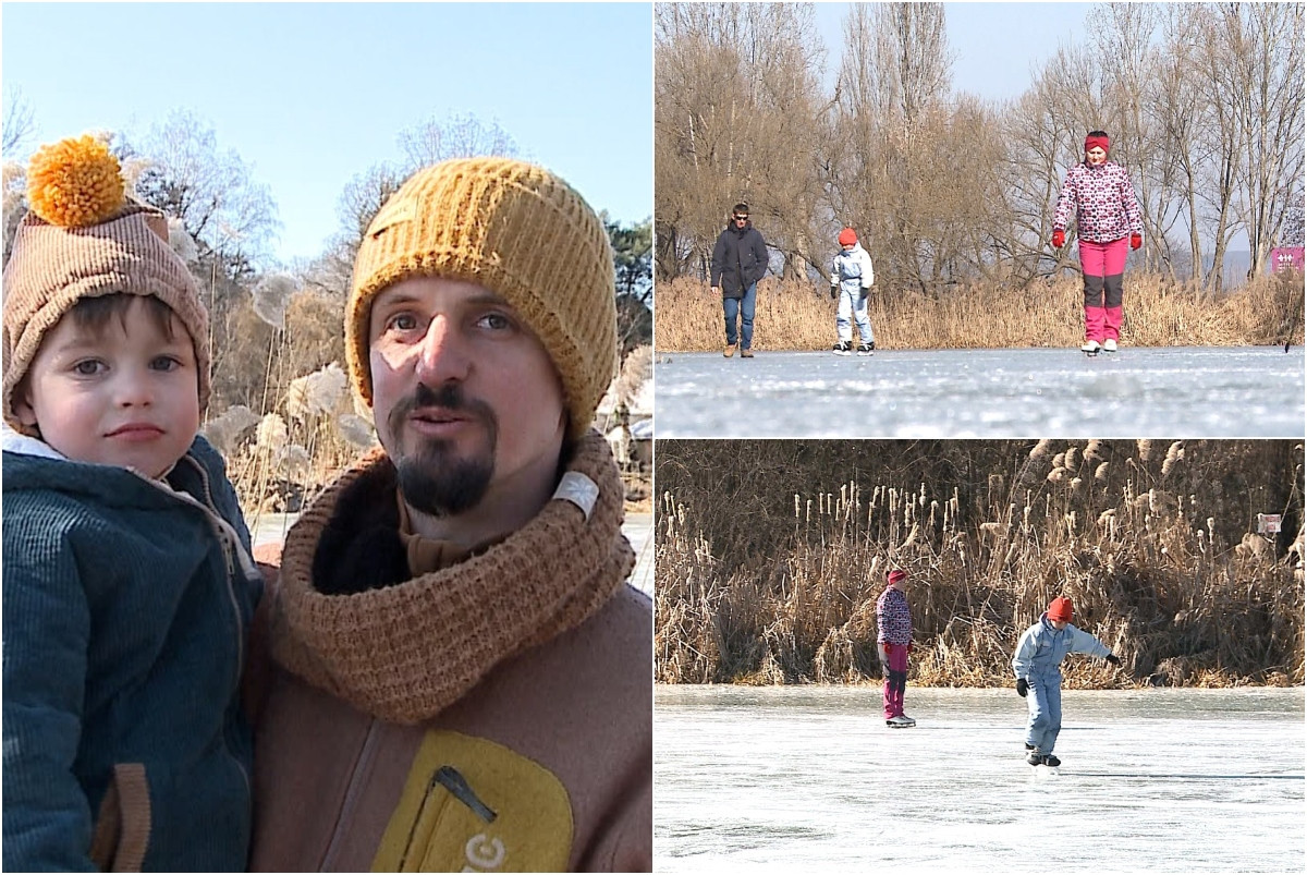 Gerul a încremenit râul Mureş, iar stratul de gheaţă măsoară 10 cm ...
