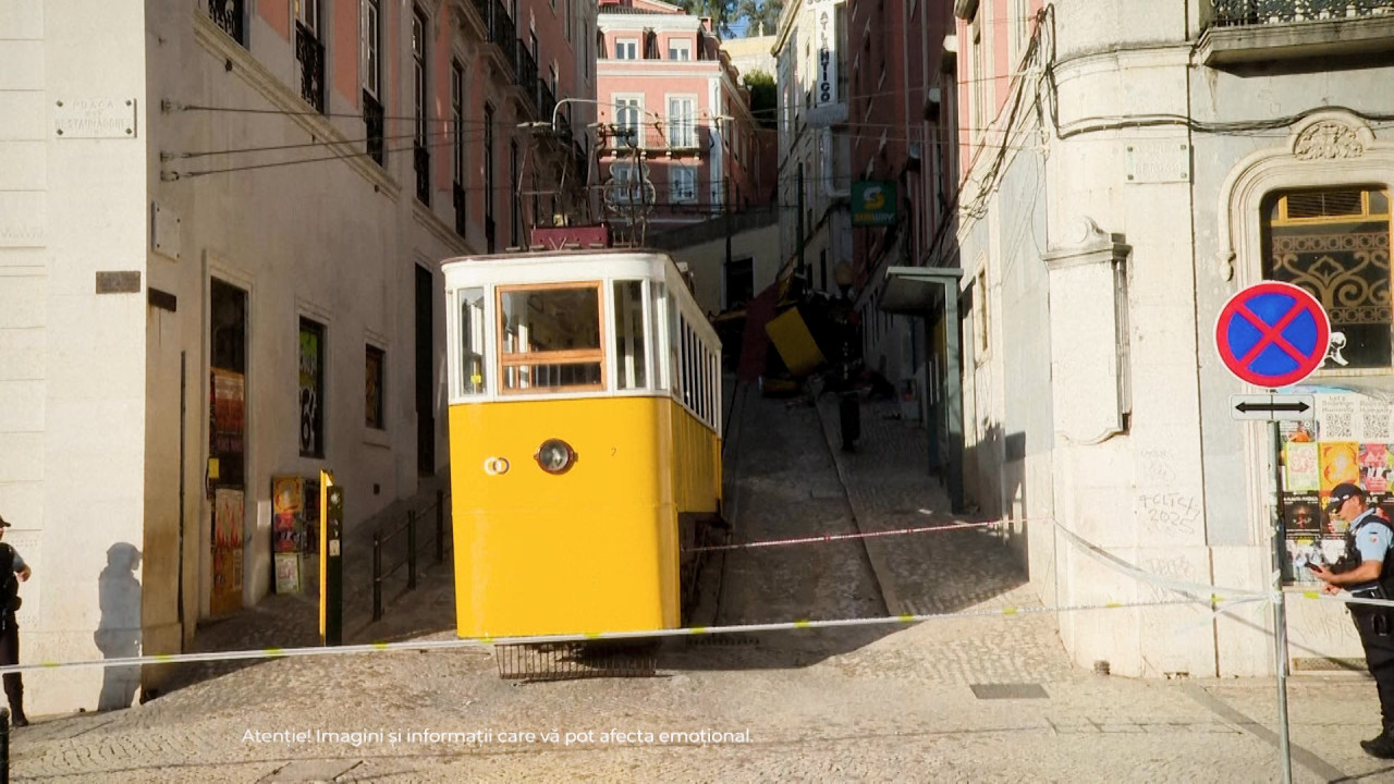 Funicularul din Lisabona a rămas fără frâne pe panta de 265 metri. Cum ...