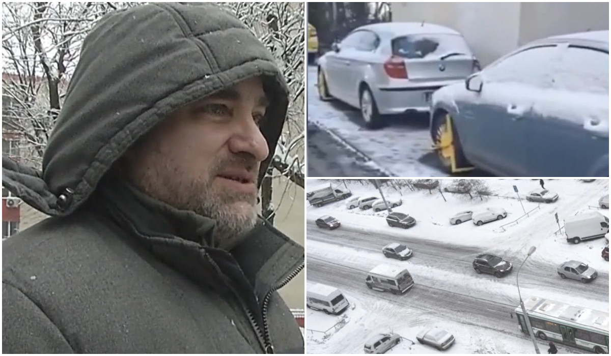 Patru maşini pe un singur loc de parcare în Sectorul 4. Şoferii ...